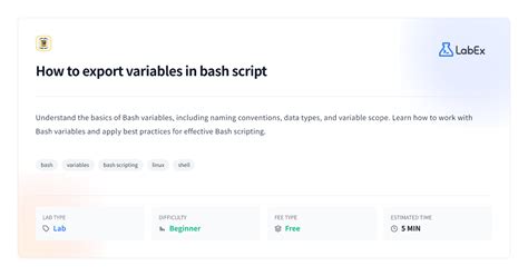 How To Export Variables In Bash Script Labex