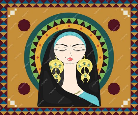 Bagdad Belle Culture Irak Bagdad Illustration Vectorielle Arrière