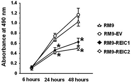 The Effect Of REIC Dkk 3 Stable Expression On The Cell Proliferation