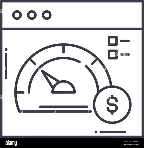 Bandwidth Icon Linear Isolated Illustration Thin Line Vector Web Design Sign Outline Concept