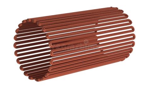 Electric Motor Stator Copper Coil Isolated On White Background 3d