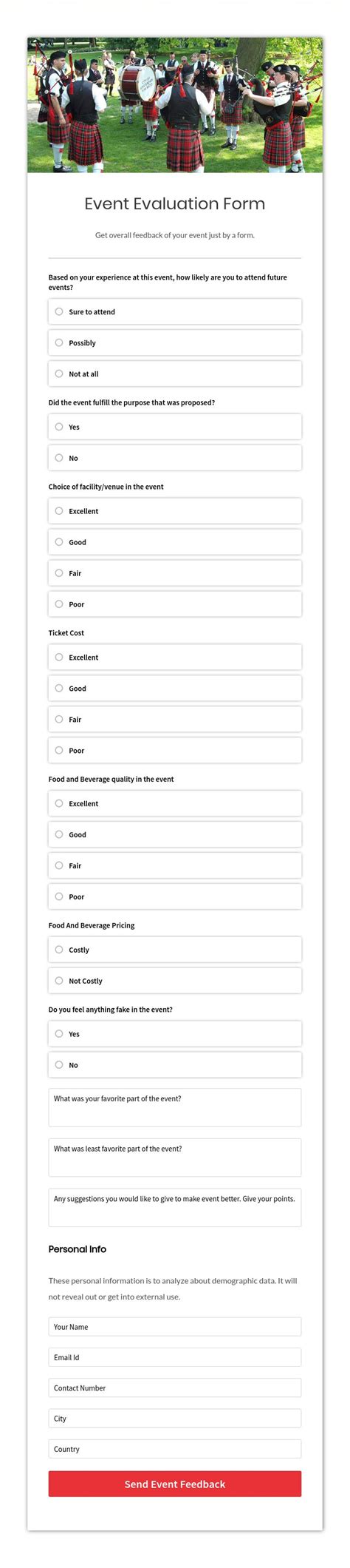 Top Survey Form Templates Create Your Online Form Now Formget