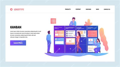 Premium Vector Vector Web Site Design Template Agile Project