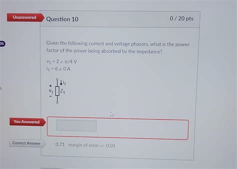 solved given the following current and voltage phasors what