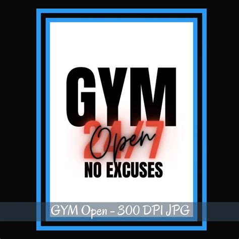 Gym Open 24 7 Sign Etsy UK