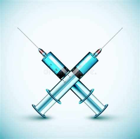 Vaccin In Flesje Met Spuit Het Concept Van De Inenting Stock