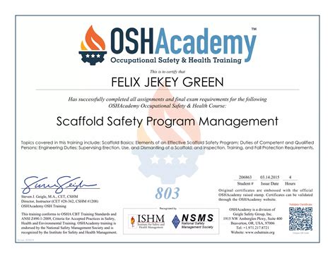 Felix Certificate Ppt