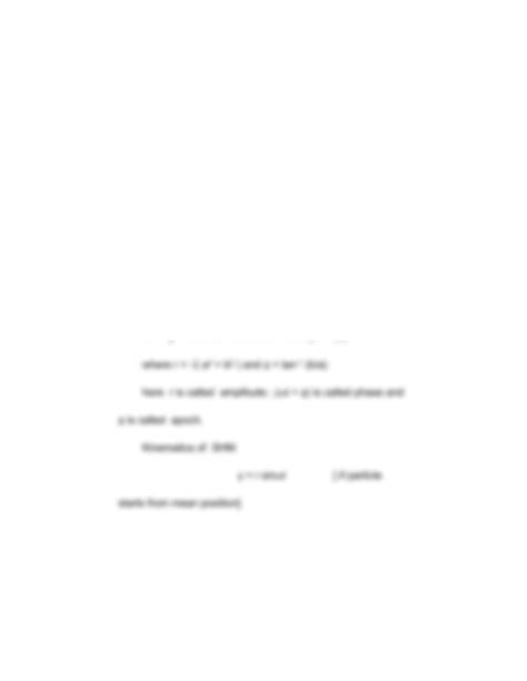 SOLUTION Physics Smart Bullets Points Topic Simple Harmonic Motion