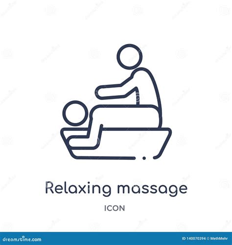 Linear Relaxing Massage Icon From Beauty Outline Collection Thin Line