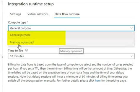 Spark Cluster Configurations And Billing On Data Factorysynapse