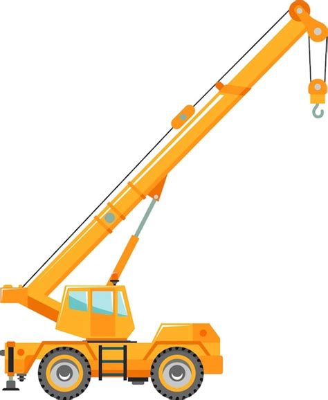 Premium Vector Mobile Crane Icon In Flat Style Vector Illustration