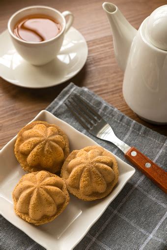 Kueh Bolu Or Kuih Bahulu Is The Asian Traditional Food Popular In