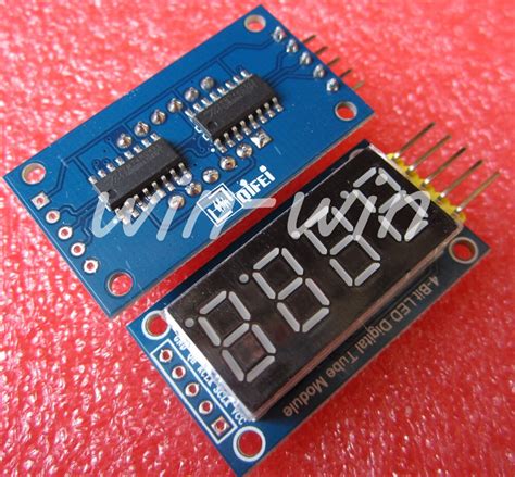 1pcs 4 Bits Led Digital Tube Display Module Four Serial Module 595