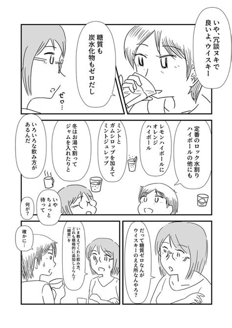「やっぱり糖質ゼロのビールはあんまり美味しくない 糖質カットしたければ素直に焼酎やウイスキーを飲むべき」格子（ただし）の漫画