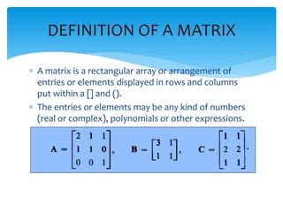 Matrices And Its Applications PPTX