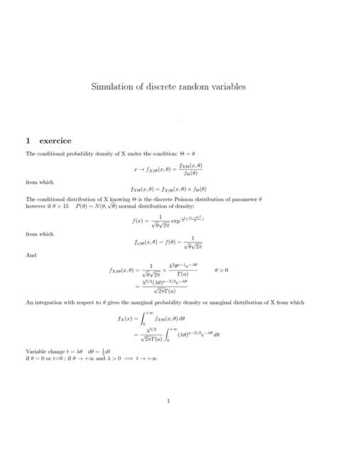 Solution Statistics Simulation Of Discrete Random Variables Worksheet