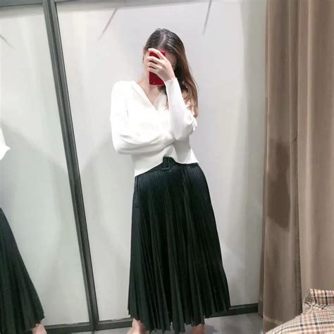 Зимние юбки из искусственной кожи с высокой талией Женская плиссированная юбка повседневная с
