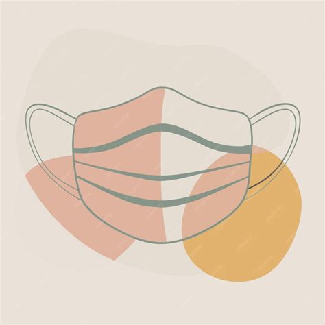 A Grey Wide U Shape Face Mask On A Transperant Background Vector