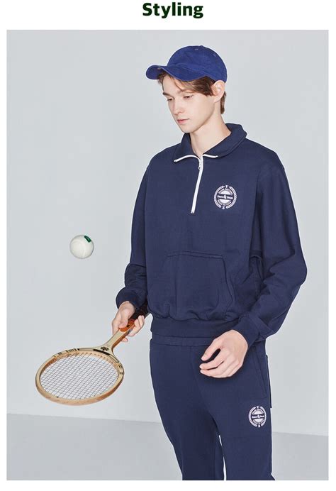 반짚업 맨투맨 네이비 감도 깊은 취향 셀렉트샵 29cm