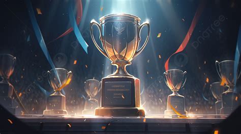 League Of Legends Trophies And Banner Background 3d Business Trophy