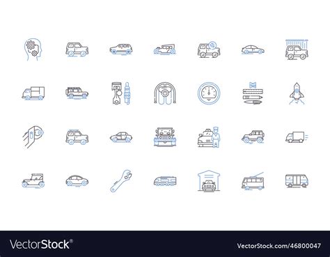 Parcel Delivery Line Icons Collection Shipping Vector Image