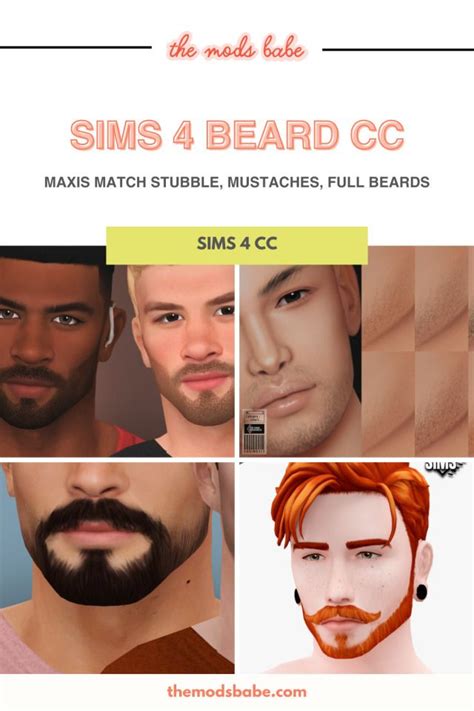 21 Best Sims 4 Beard Cc And Maxis Match Facial Hair Cc Sims 4 Sims