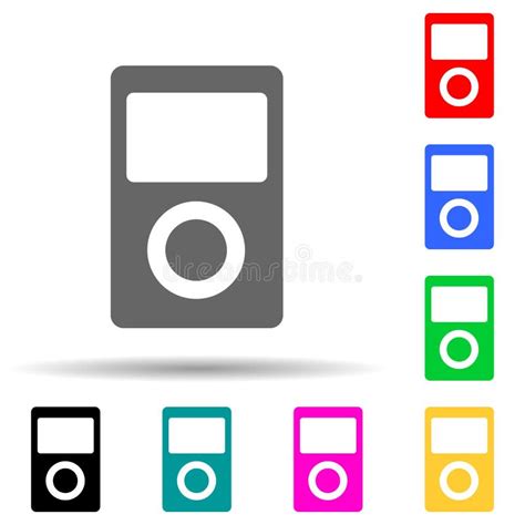 Music Player Multi Color Style Icon Simple Thin Line Outline Vector Of Web Icons For Ui And Ux