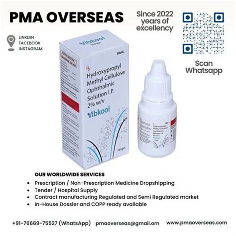 Hydroxypropyl Methylcellulose Ophthalmic Solution Eye Drop 10 Ml At