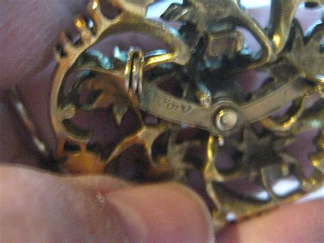 Lovely Brass And Rhinestone Large Oval Pin Vintage 30sor 40s Etsy