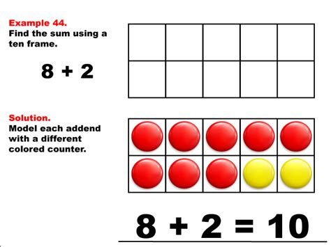 math example adding with ten frames example 44 media4math