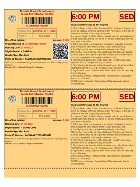 Tirumala Tirupati Devasthanams Official Booking P Pdf