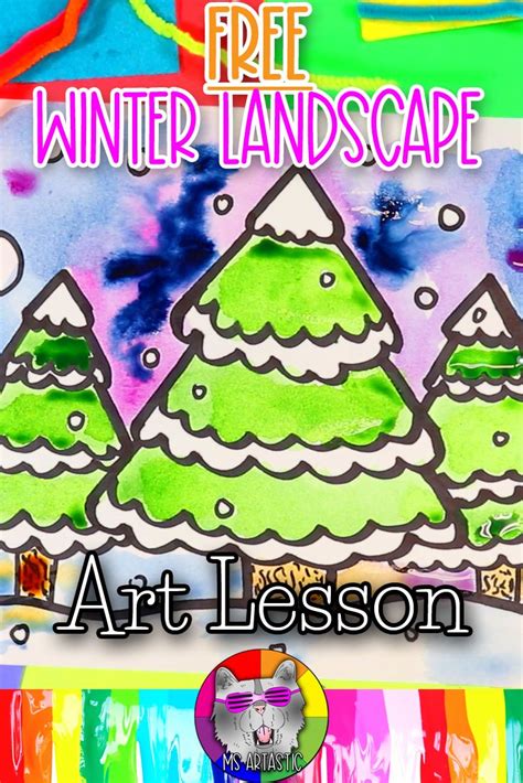 Winter Landscape Art Project For Your Classroom With Printable Art