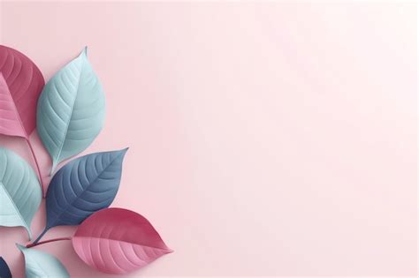 Premium Photo Empty Background With Colorful Leaves