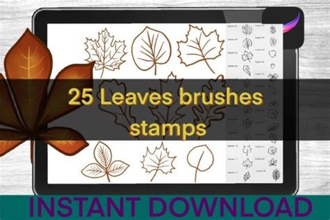 Leaves Stamp Brushes Procreate Graphic By Larisaetsy · Creative Fabrica