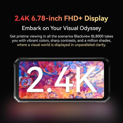 Blackview Прочный смартфон BL8000 5G, 6,78, 2,4K, FHD+, 120 Гц, дисплей ...