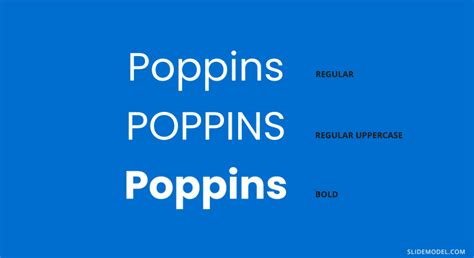 20 Poppins Typeface Slidemodel