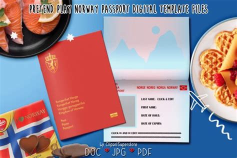 Pretend Play Passport Template France Graphic By Clipart Superstore