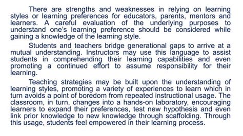 Identifying Learners Strength And Weaknesses Vak Model PPTX