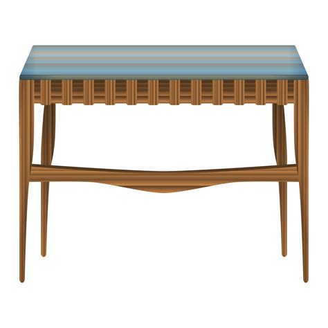 Free Folding Wood Table Top View In Realistic Style Turquoise Table