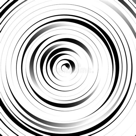 Radial Concentric Circles With Irregular Dynamic Lines Stock Vector