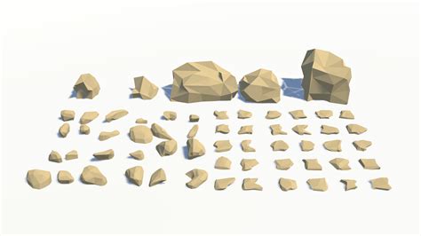 100 free low poly rock models link in comments r unity3d