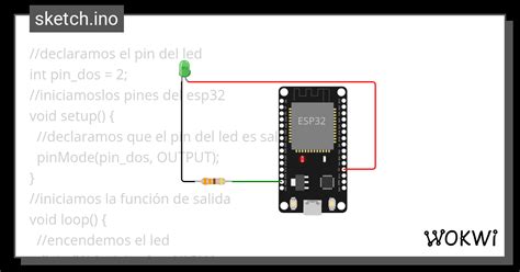 Encendido Led Wokwi ESP STM Arduino Simulator