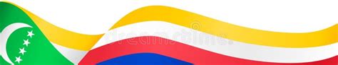 Comoros Flag Wave Isolated On Png Or Transparent Background Stock