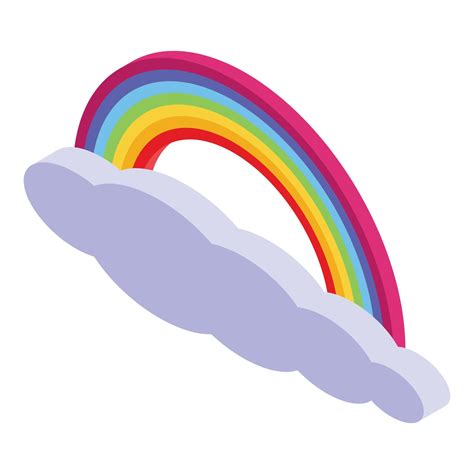 Rainbow Icon Isometric Style 15688335 Vector Art At Vecteezy