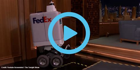Fedex Robot Delivers Live On Television