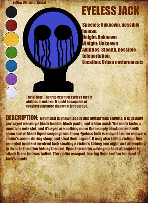 Eyeless Jack Creepypastas Creppypasta