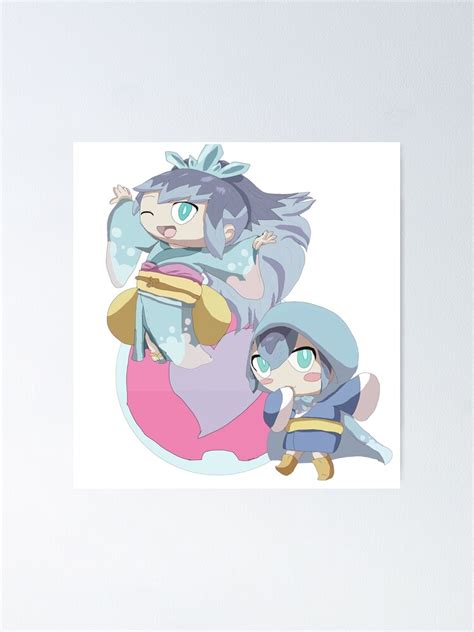 Póster Reloj Yokai Frostina Y Blizzaria De Megalos Redbubble