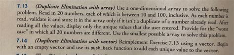 Solved 713 Duplicate Elimination Arrayuse One Dimensional Array Solve