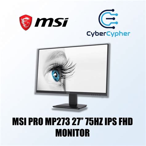 Msi Pro Mp273 27 75hz Ips Fhd Monitor Computers And Tech Parts