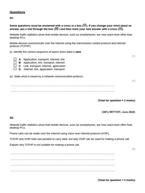 Unit1topic 2networks Pdf Internet Protocol Suite Osi Model